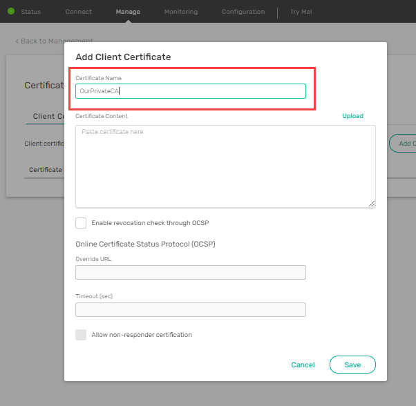 Configuring An Event Broker Service To Use Client Certificate Authentication